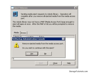 How to Eject Media from Tape Library in Netbackup