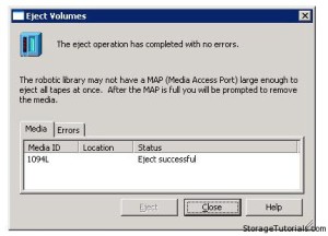How to Eject Media from Tape Library in Netbackup