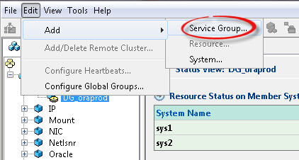 How to Add New Service Group in Veritas 2 Node Cluster